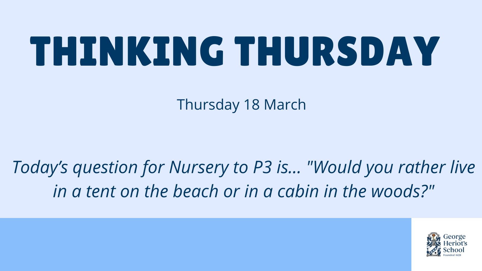 Thinking Thursday Blog - George Heriots School